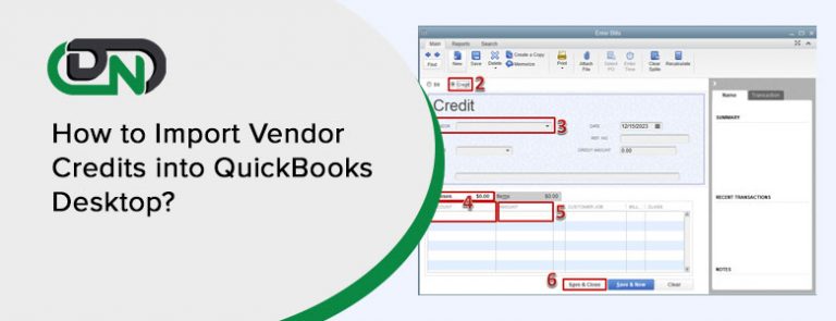 How to Import Vendor Credits into QuickBooks Desktop
