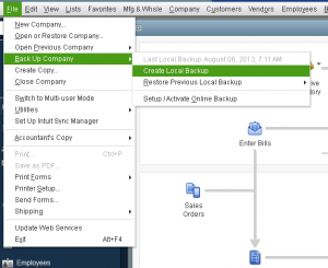 Create a Backup of QuickBooks Desktop Company File (Move)
