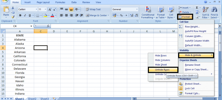 How to Unhide Rows in Microsoft Excel | Unhide All Rows