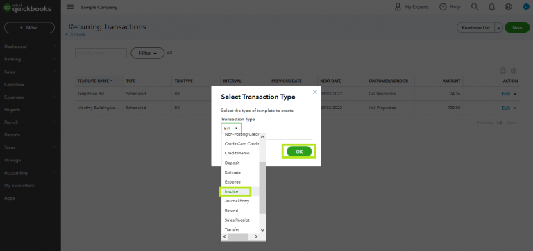 How to Create & Email Recurring Invoices in QuickBooks Online