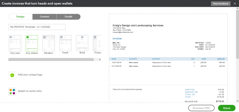 How To Customize Invoices in QuickBooks Online